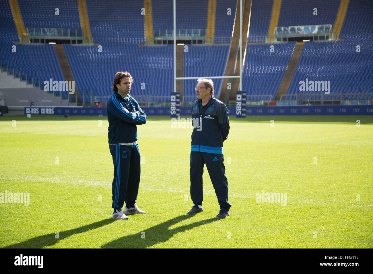 Rome, Italy. 13th Feb, 2016. Captain's Run of the Italian Rugby Team at ...