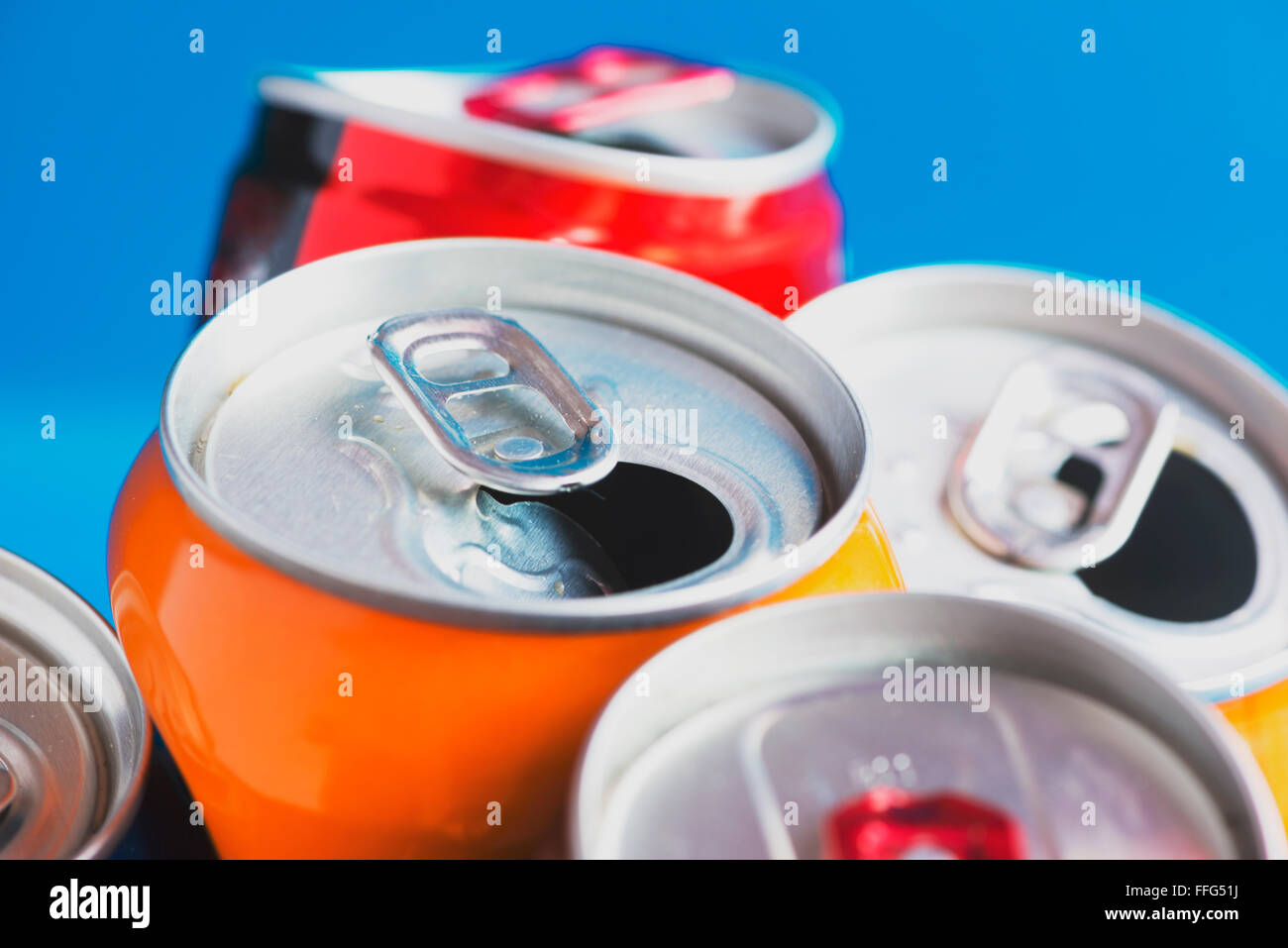 Colorful Aluminum can, recycled doses Stock Photo - Alamy