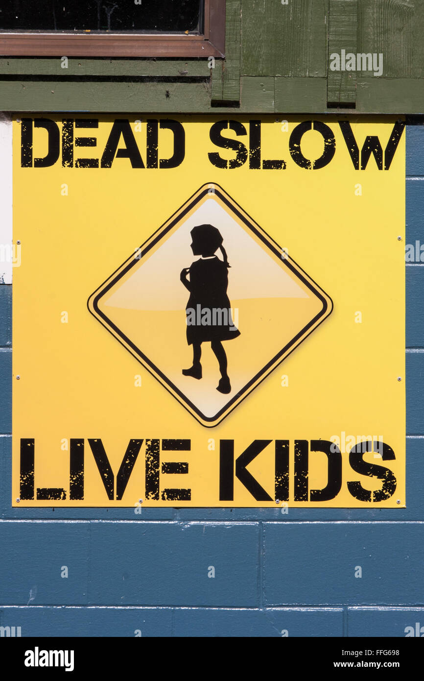Informative sign near school in auckland hi-res stock photography and ...