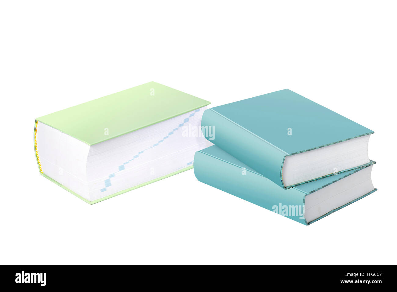 Large Reference Books With Blank Covers and Spines for Copy Space Stock ...