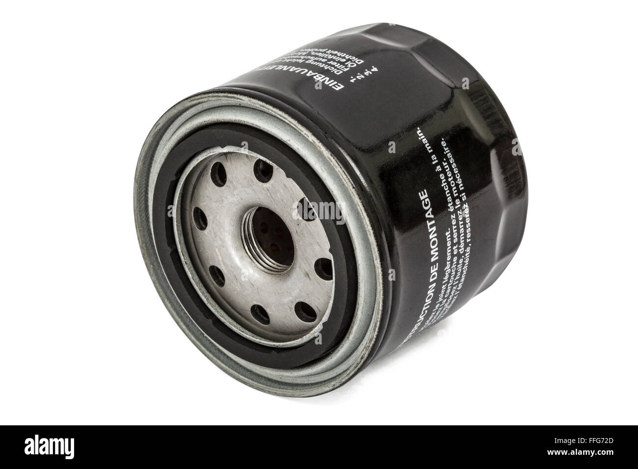 Car filter close-up, auto spare part, isolated on white, with clipping ...