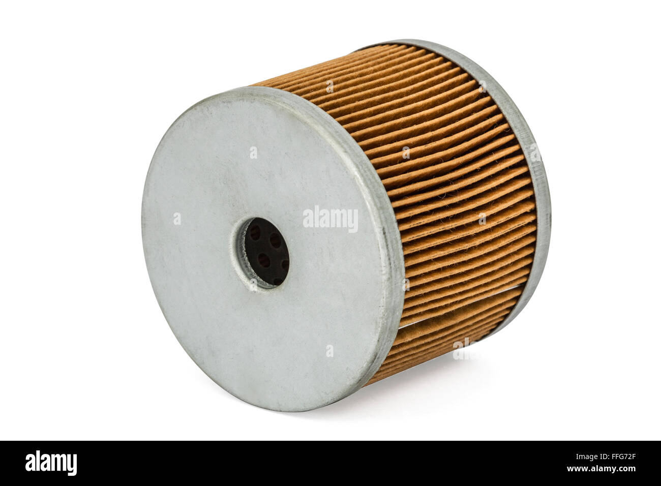 Car filter close-up, auto spare part, isolated on white, with clipping ...