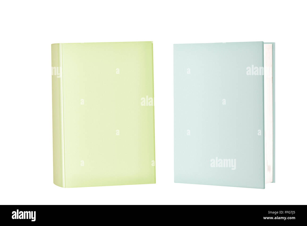Two Blank Cover Books Standing Stock Photo - Alamy