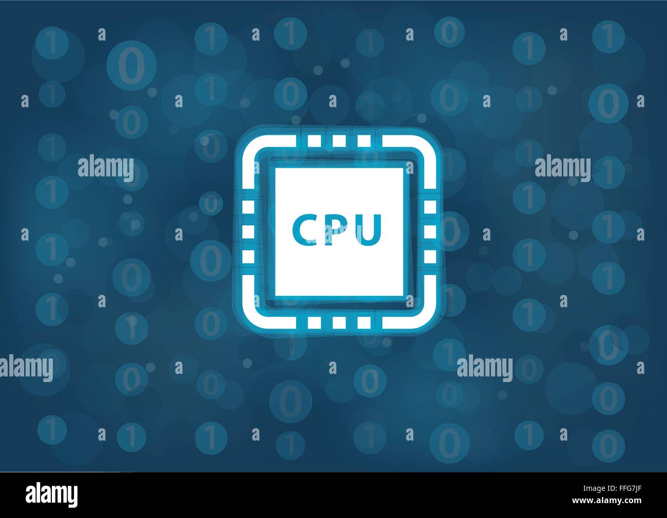 CPU and performance concept for computers and mobile devices as vector ...