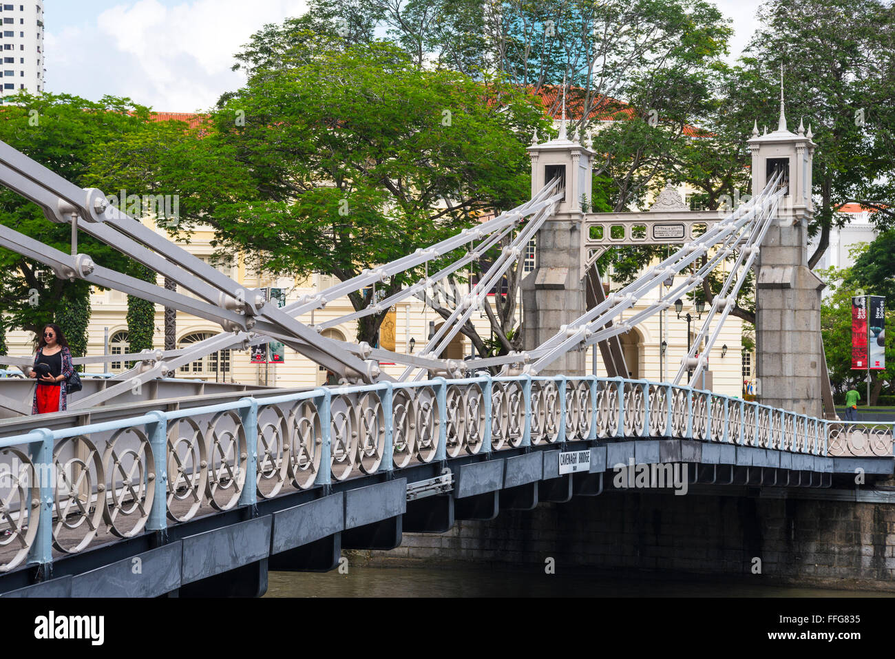 The Cavenagh Bridge, Singapore Stock Photo: 95629273 - Alamy