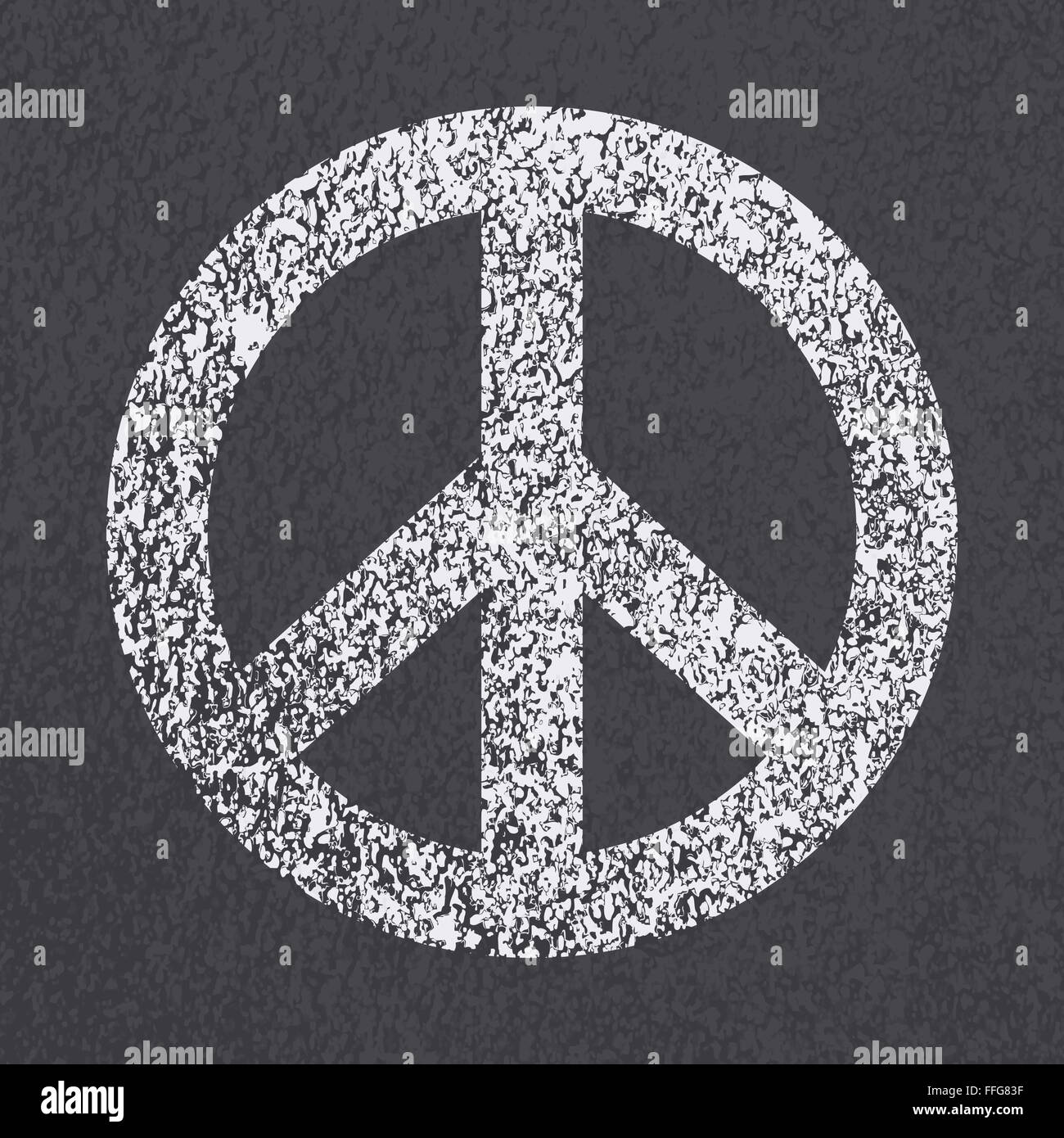 Asphalt road peace symbol background. Vector illustration Stock Photo ...
