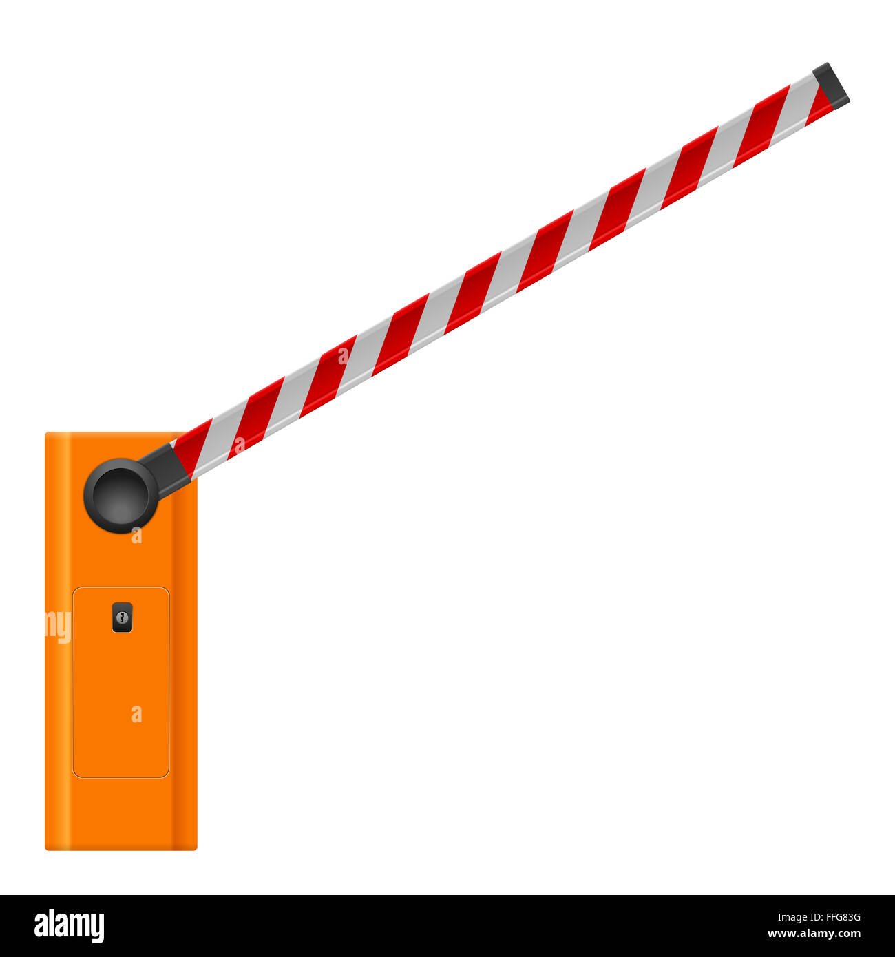 Barrier on a white background Stock Photo - Alamy