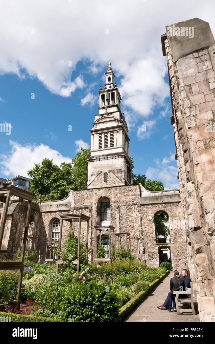 The remains of the old Christ Church Greyfriars in London, United ...