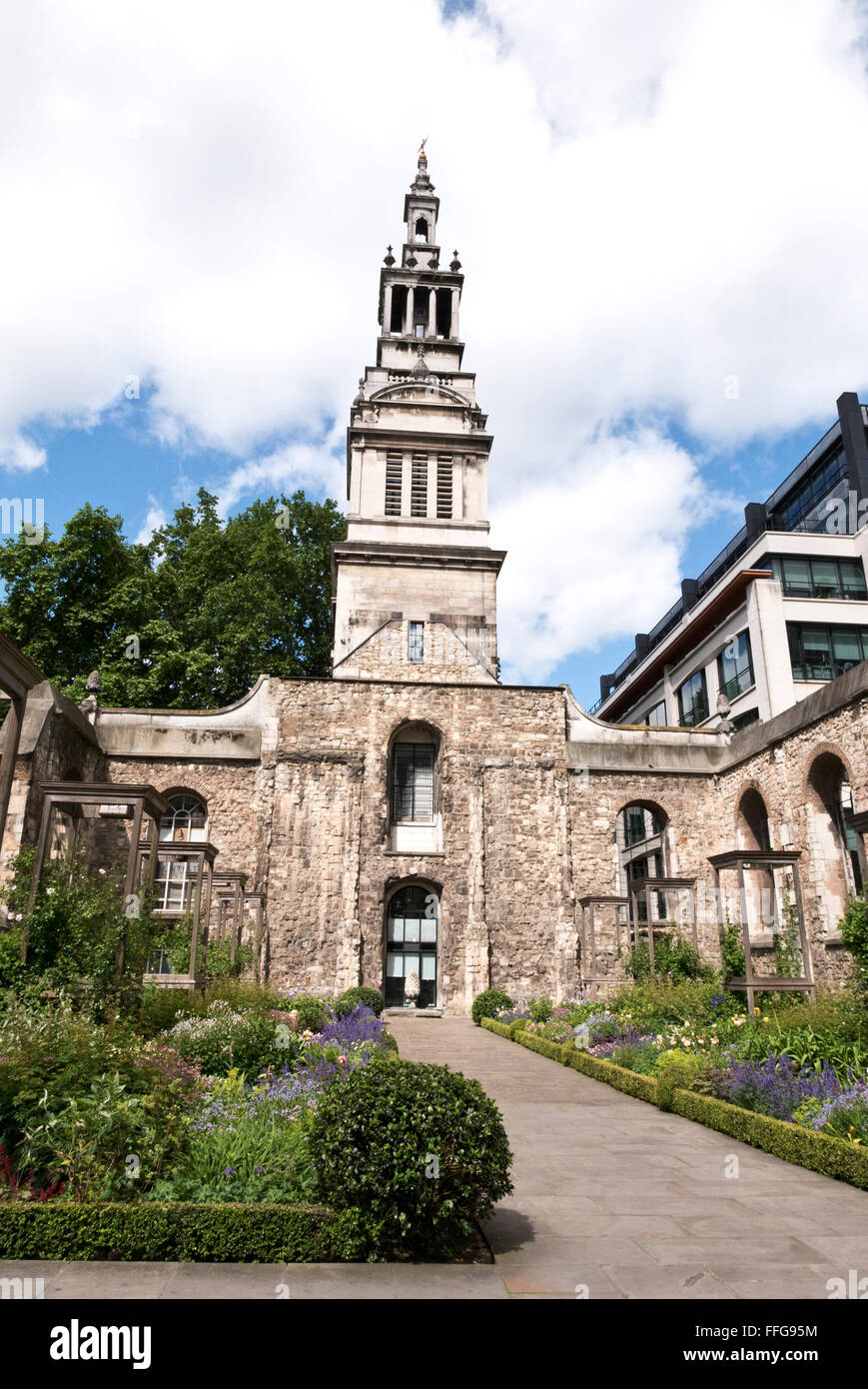 The remains of the old Christ Church Greyfriars in London, United ...
