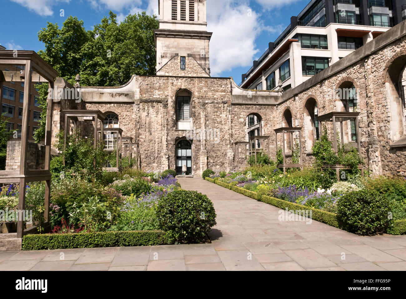 The remains of the old Christ Church Greyfriars in London, United ...