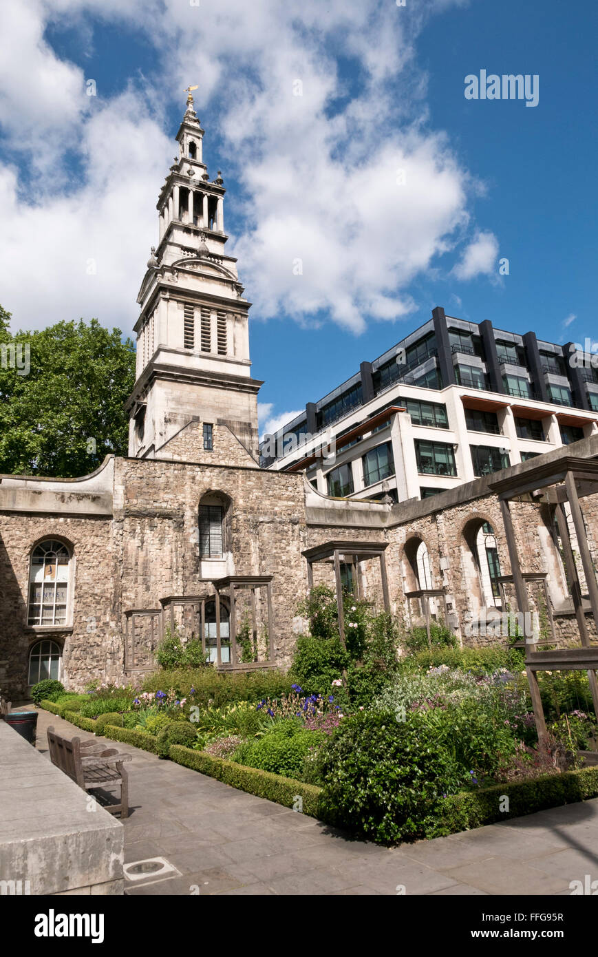 The remains of the old Christ Church Greyfriars in London, United ...