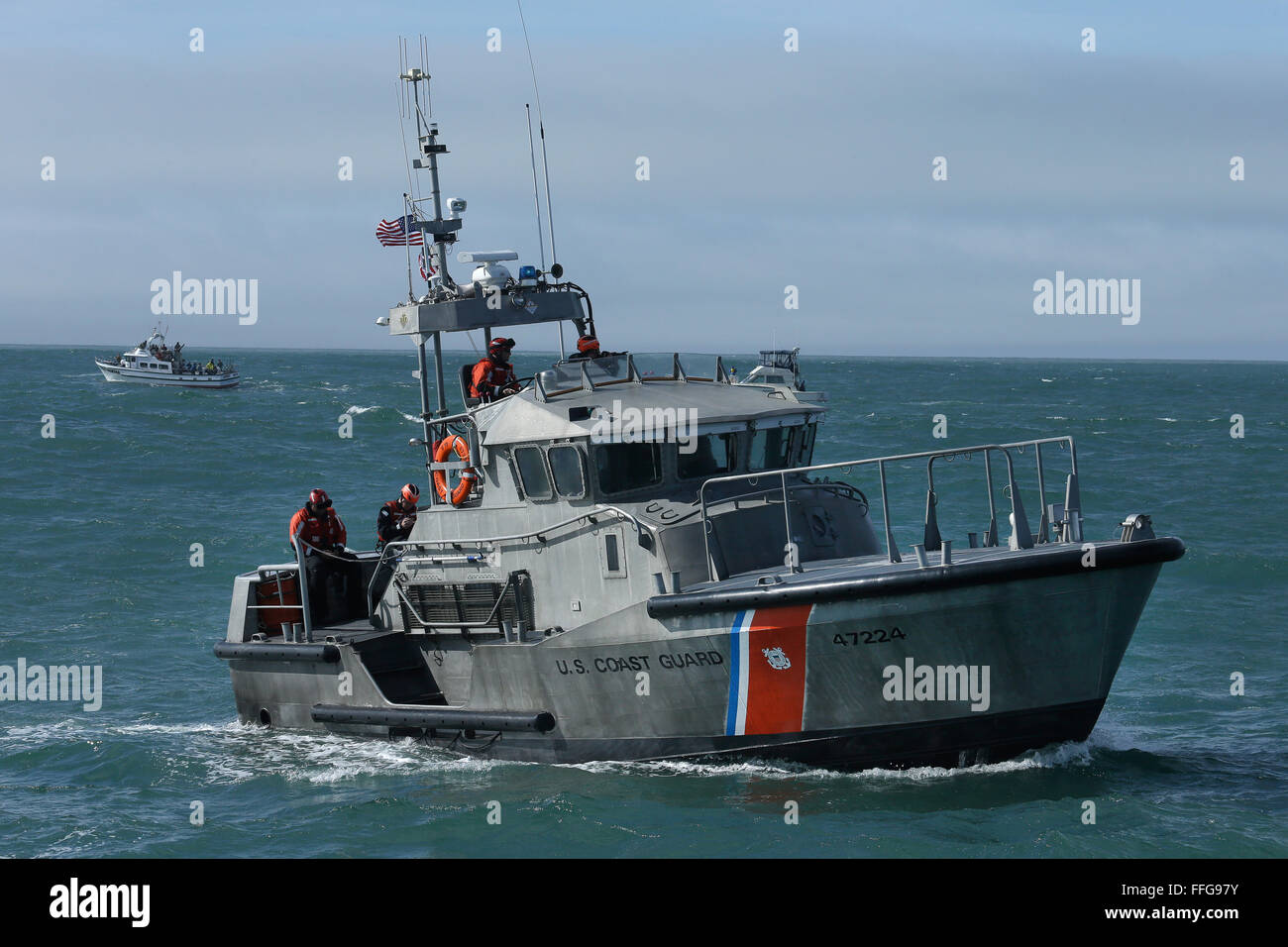 US Coast Guard 47-foot Motor Lifeboat Monterey off Half Moon Bay ...