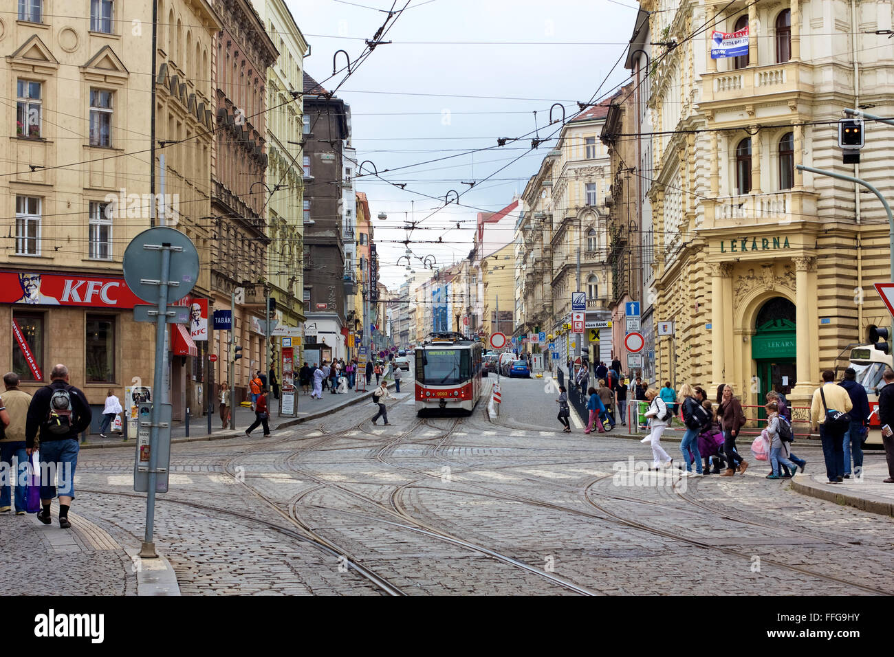Street scene in Prague, Czech Republic Stock Photo - Alamy