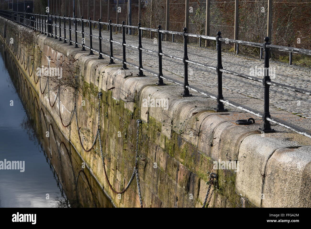 Dock wall at Birkenhead, Wirral Stock Photo - Alamy