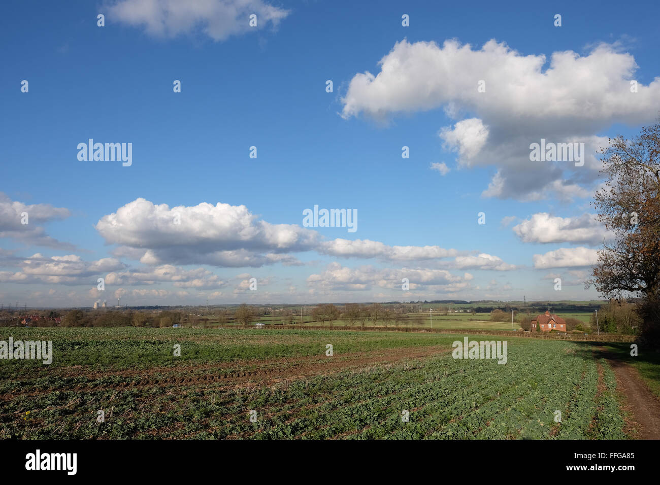 view looking across the soar valley in leicestershire Stock Photo - Alamy