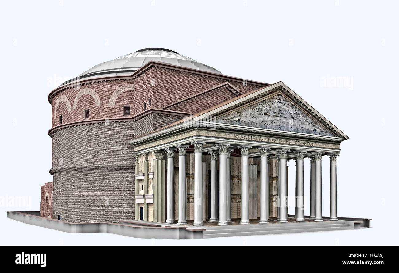 Pantheon Rome Interior Stock Vector Images - Alamy