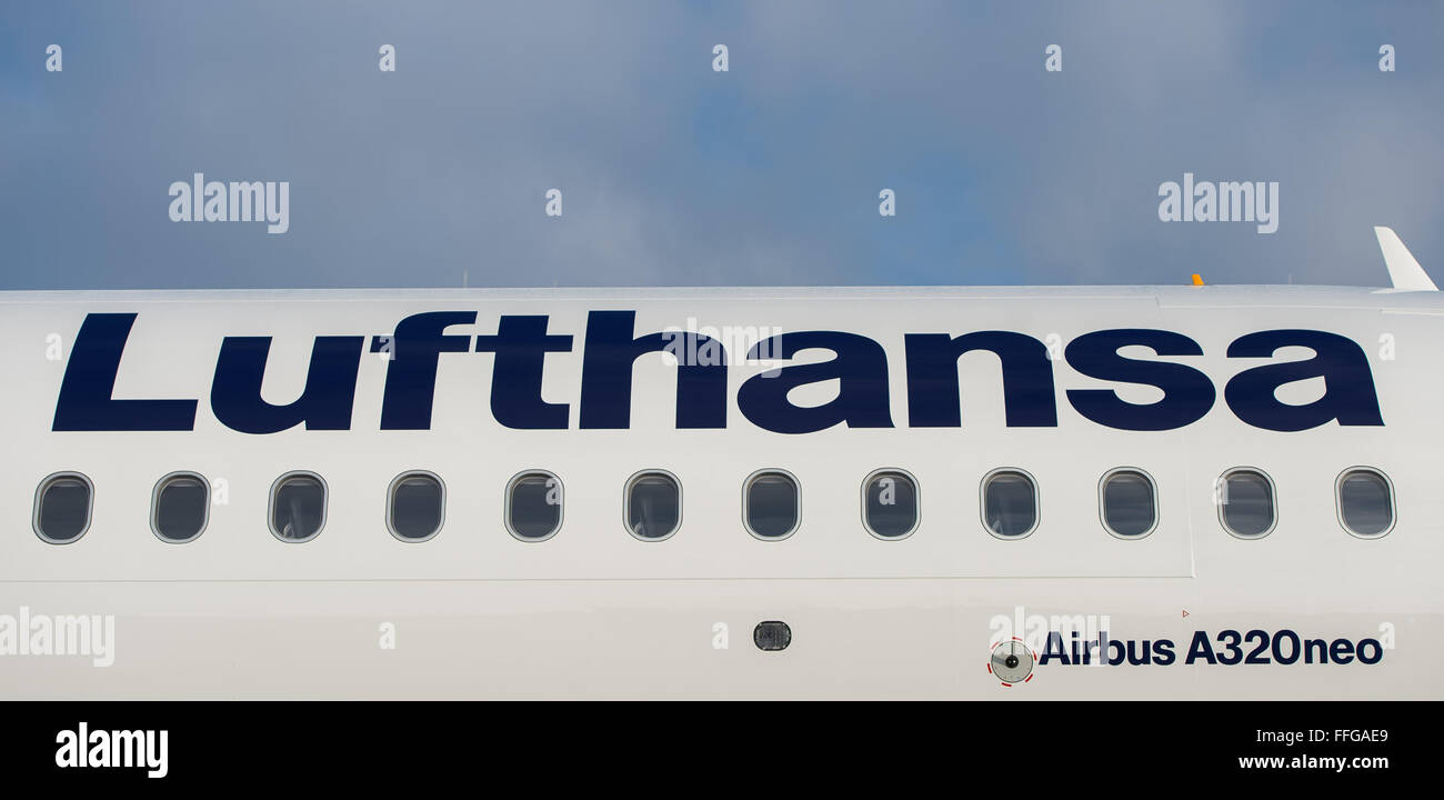 Hamburg, Germany. 12th Feb, 2016. An Airbus A320neo pictured on the ...