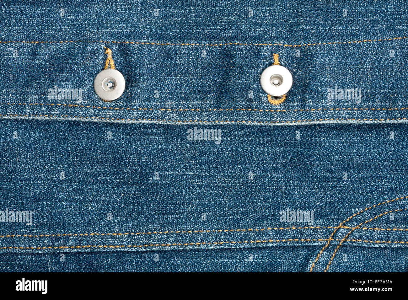 Worn blue denim jeans texture with buttons Stock Photo - Alamy