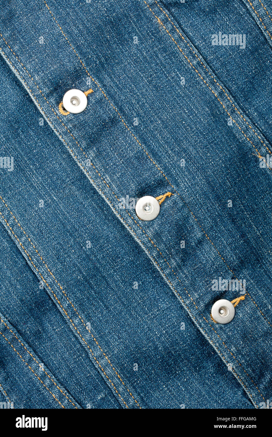 Worn blue denim jeans texture with buttons Stock Photo - Alamy
