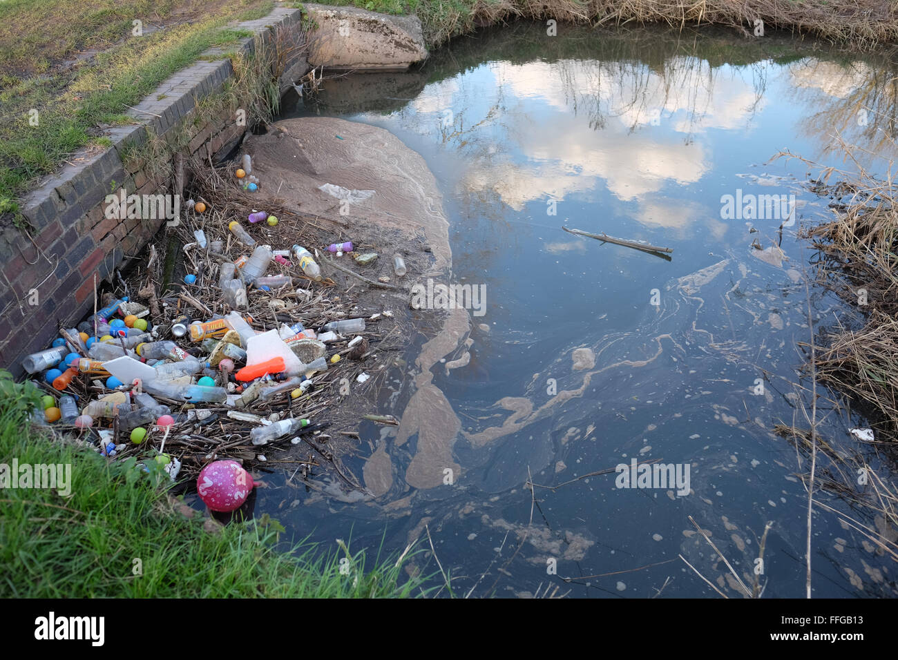 Plastic rubbish in a stream hi-res stock photography and images - Alamy
