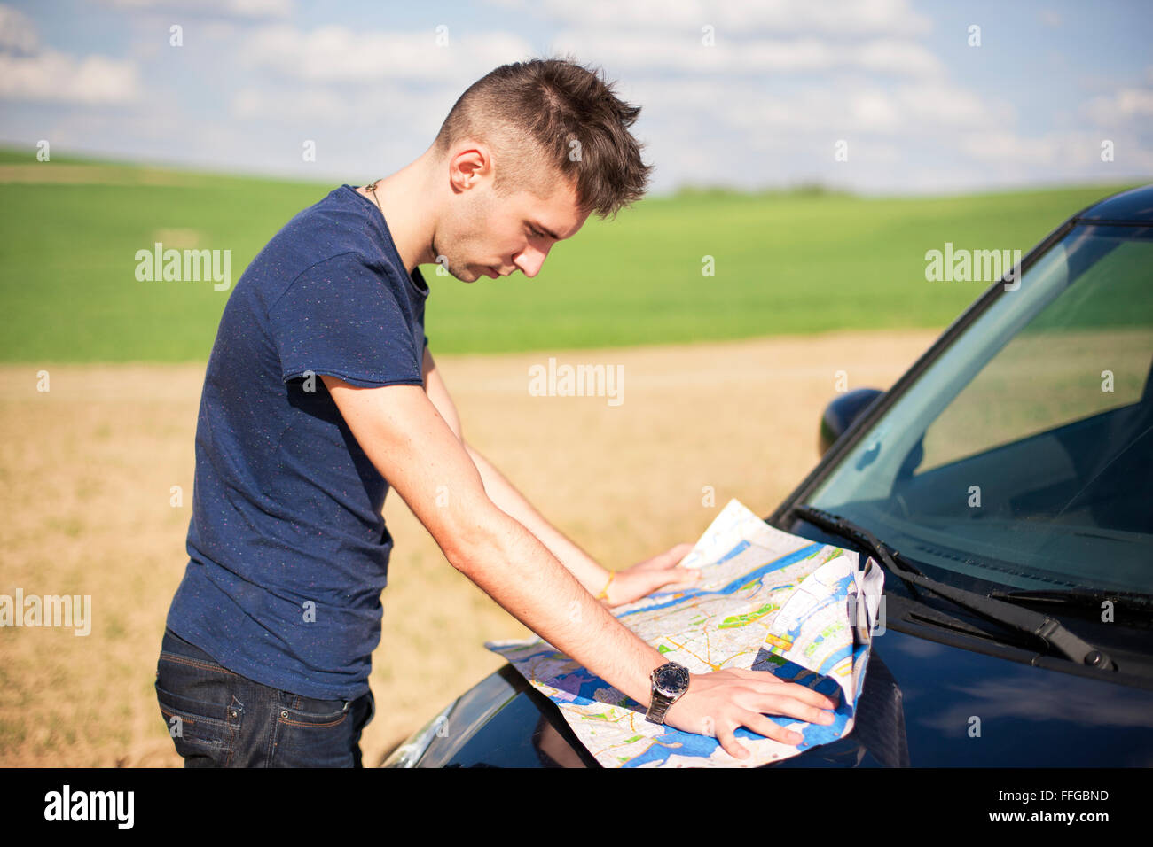 People road trip map hi-res stock photography and images - Alamy