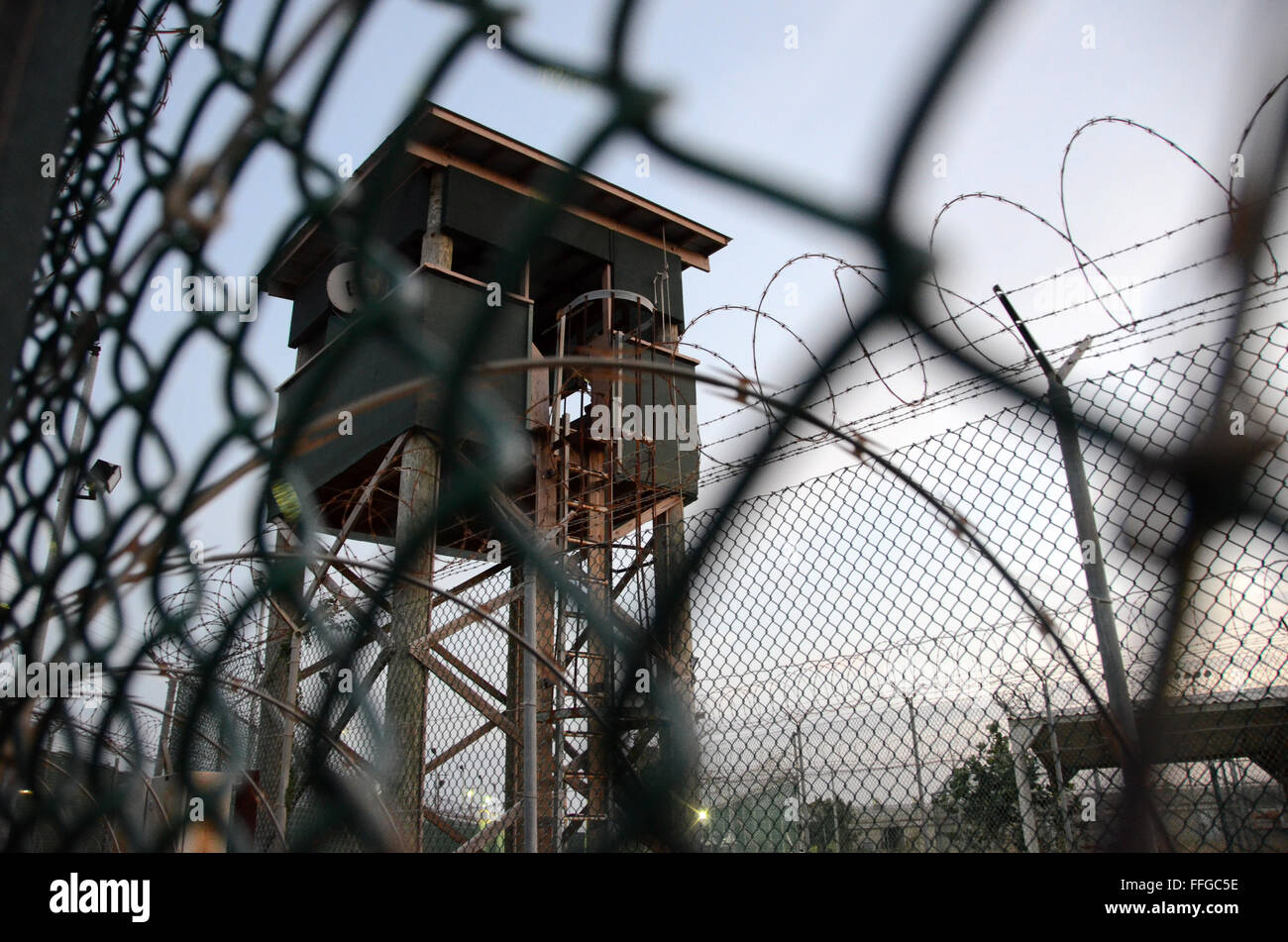 camp delta gtmo guantanamo bay cuba us naval base barbed wire fence ...