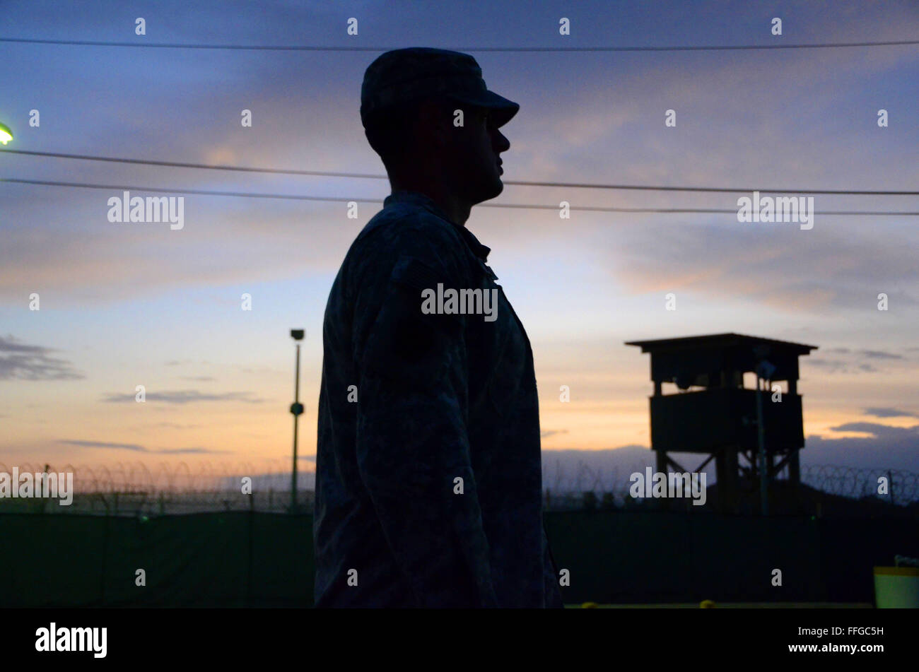 sunset camp delta gtmo guantanamo bay cuba us naval base barbed wire ...