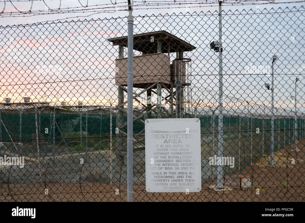 sunrise camp delta gtmo guantanamo bay cuba us naval base barbed wire ...