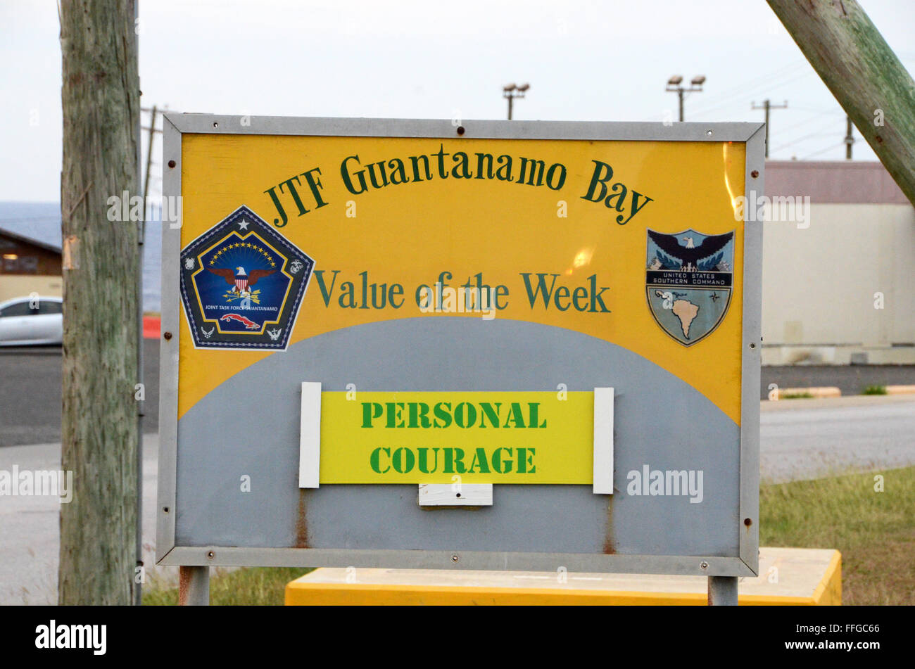 guantanamo bay cuba gtmo jtf value of the week sign personal courage ...