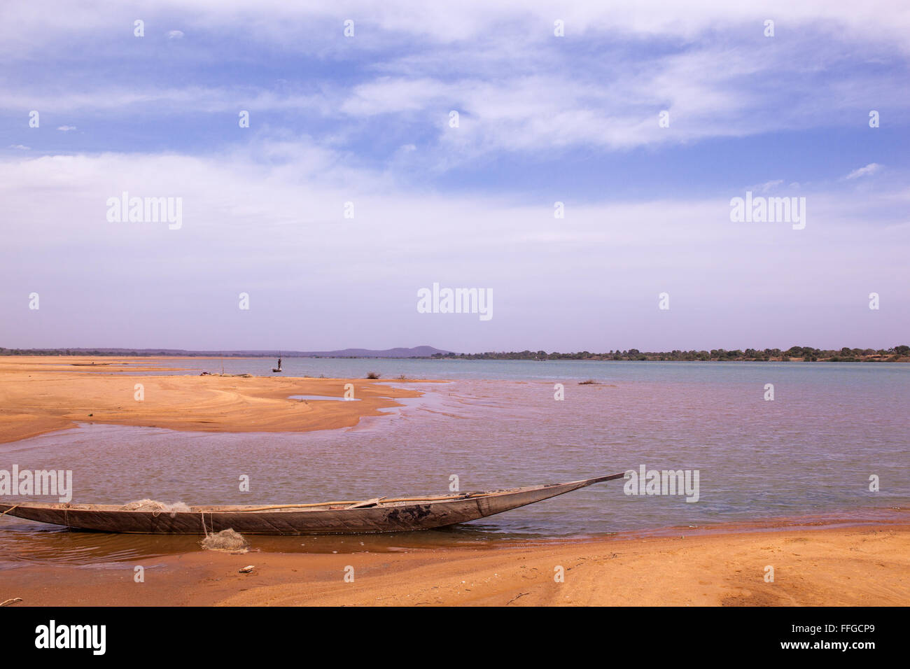A boat in the Niger river in Mali Stock Photo - Alamy