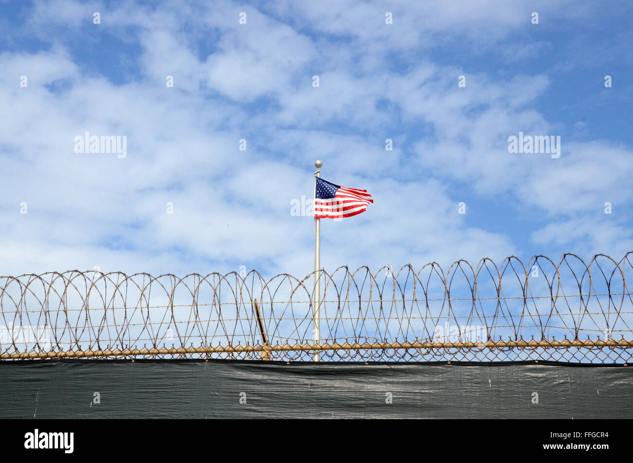 American flag barbed wire hi-res stock photography and images - Alamy