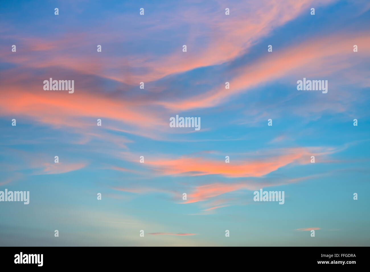 Beautiful cloudy sky during sunset Stock Photo - Alamy