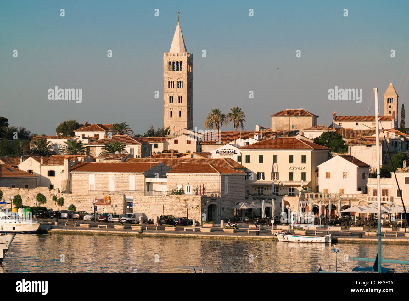 Rab, Croatia - August 9, 2015: View of the town of Rab, Croatian ...