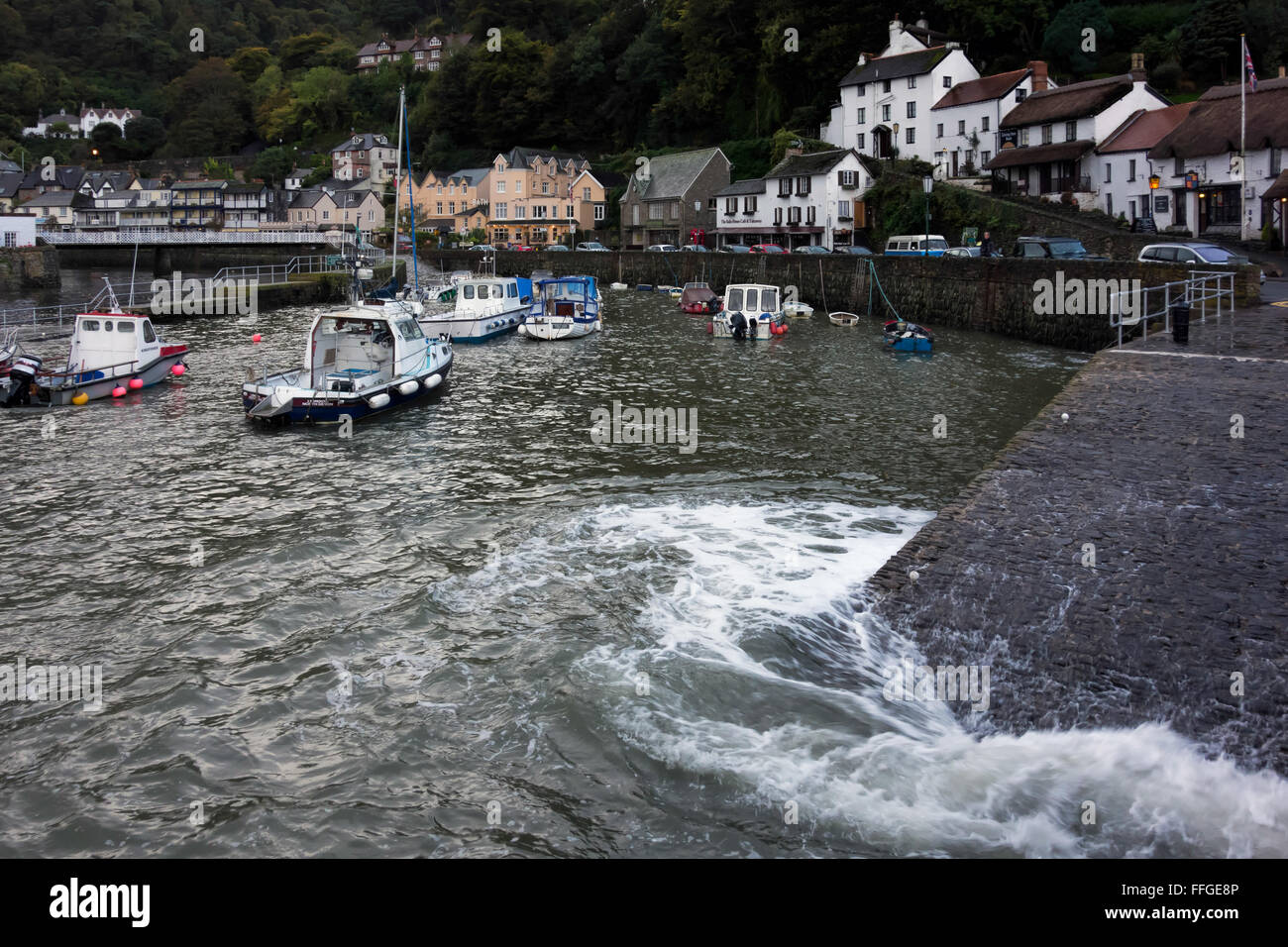 Lynmouth harbour lights hi-res stock photography and images - Alamy