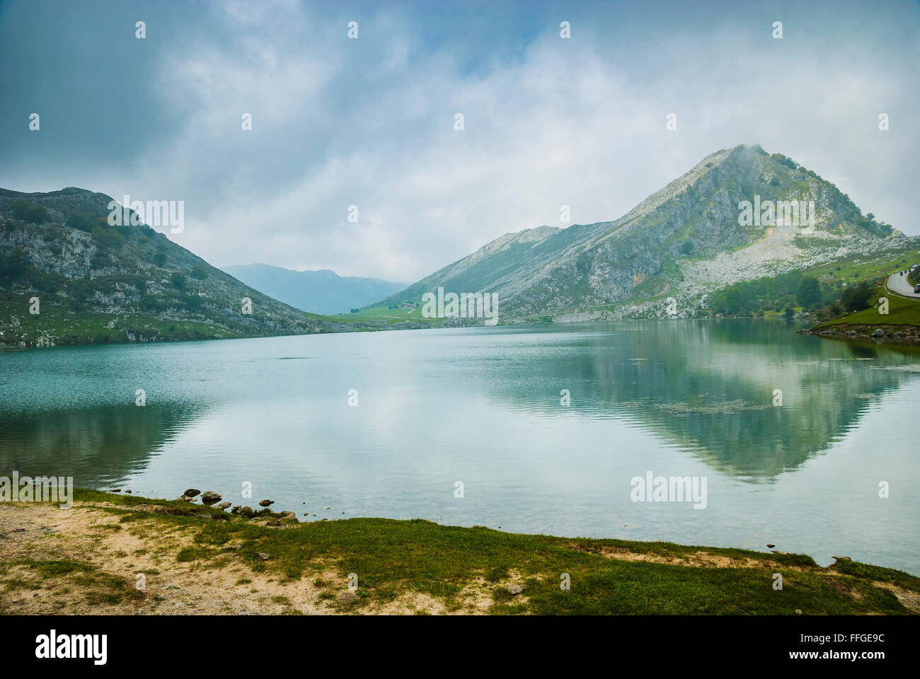 Lake Enol. The Lakes of Covadonga are composed of two glacial lakes ...