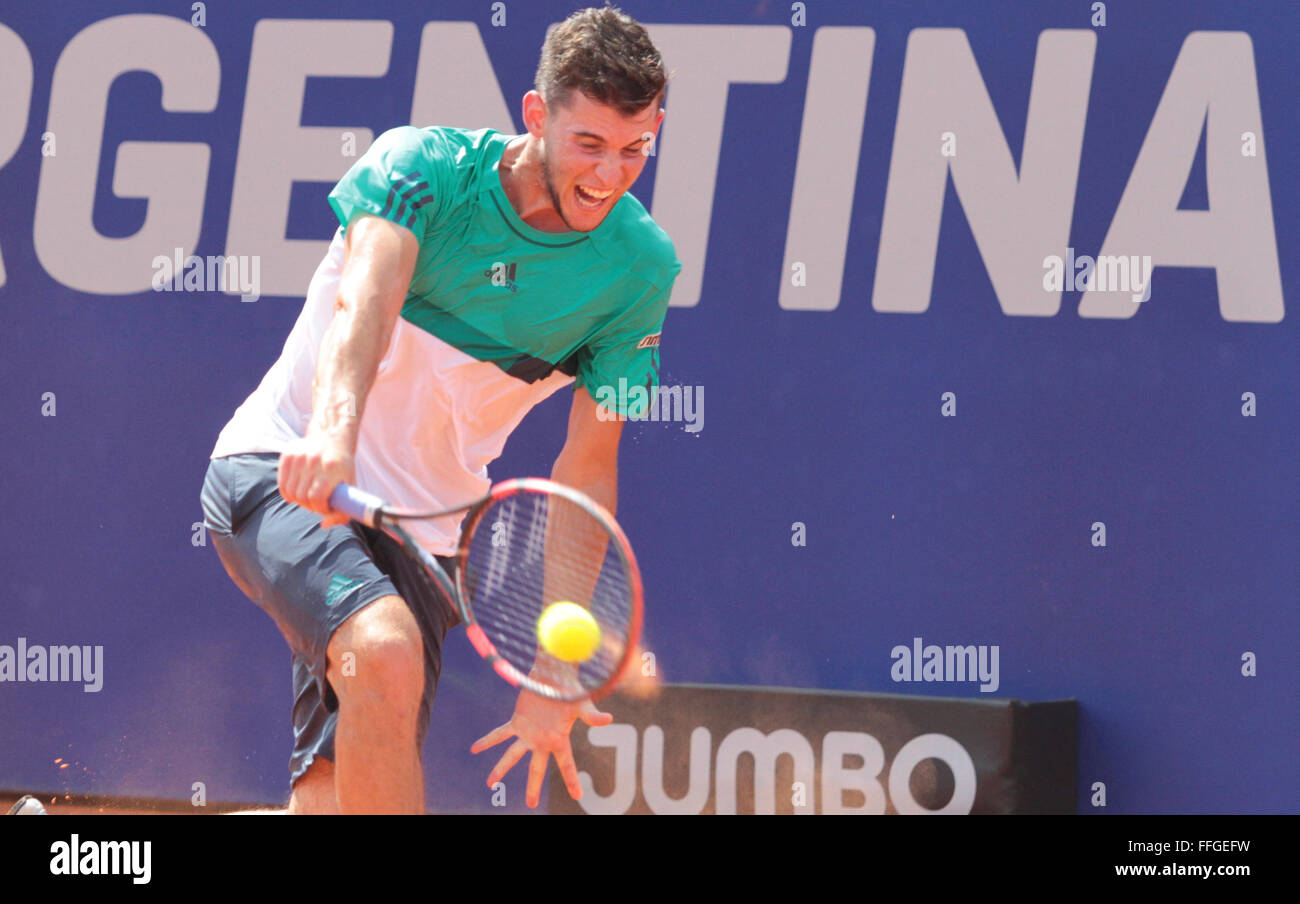 Buenos Aires, Argentina. 13th Feb, 2016. Dominic Thiem plays semifinal ...