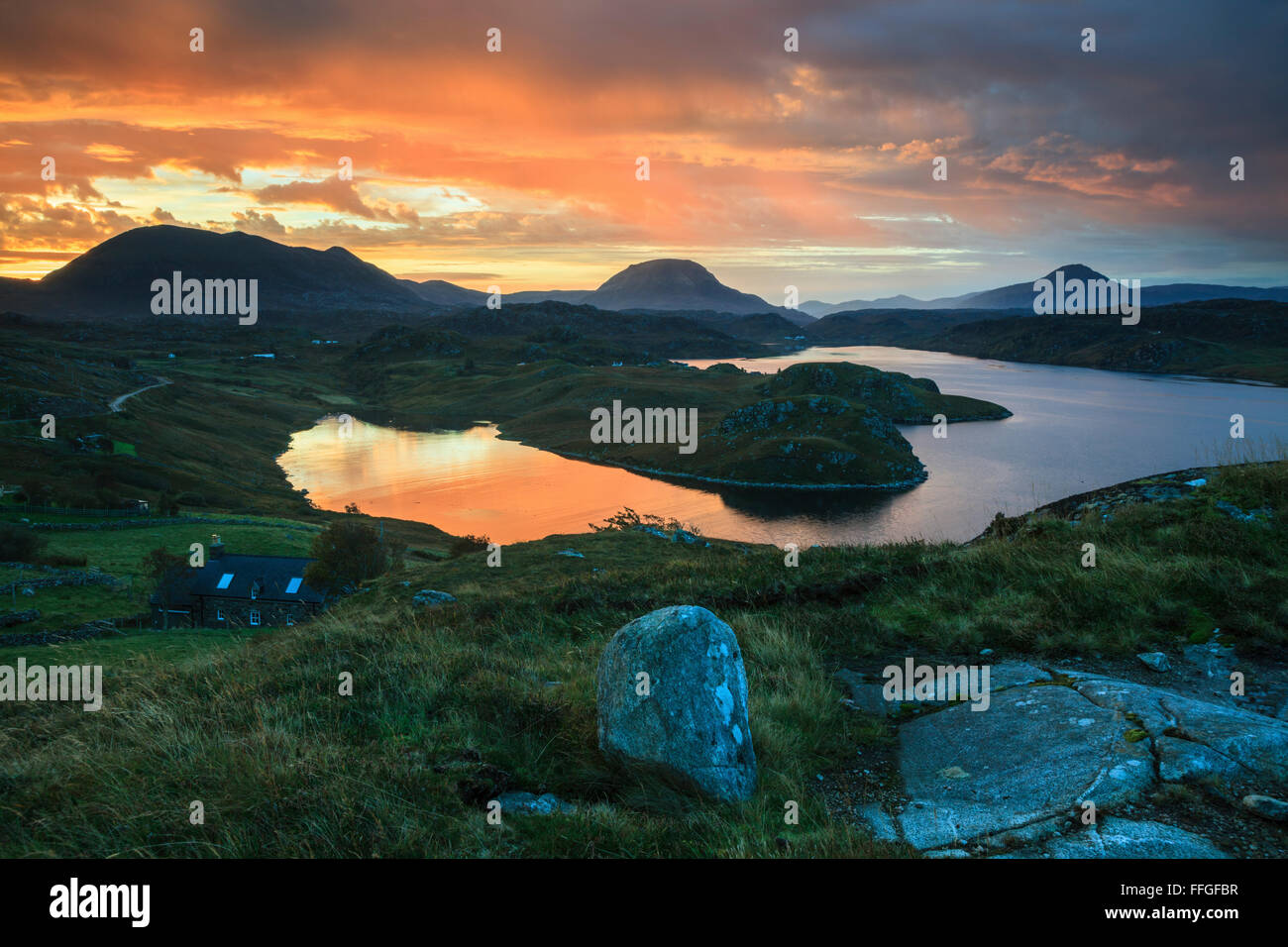 A vivid sunrise captured in late October, from above the north shore of ...