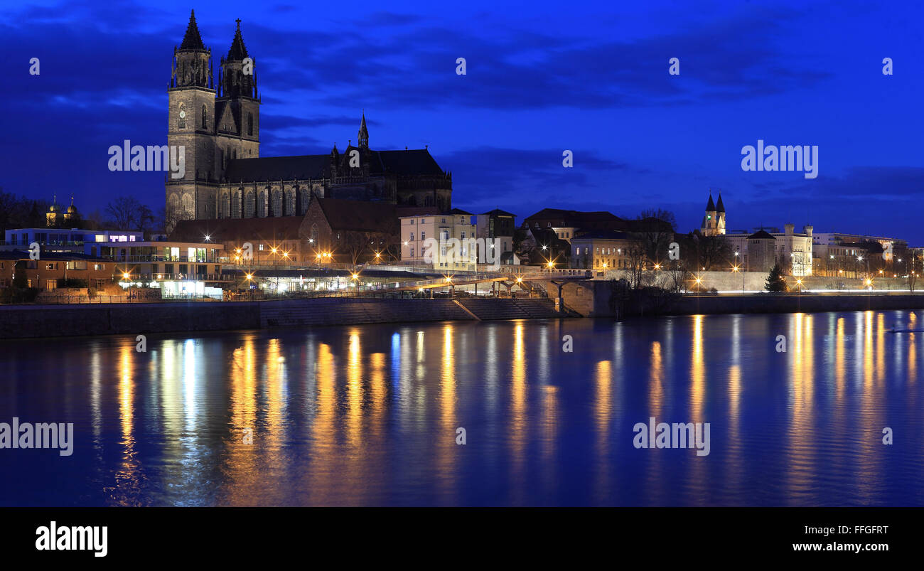 Magdeburg, Germany. 12th Feb, 2016. The dome next to the river Elbe in ...
