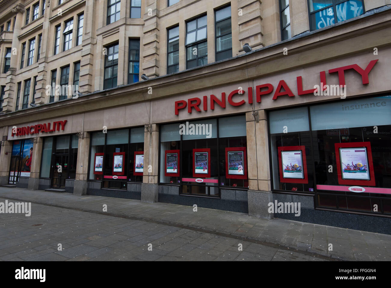 Principality building society bank branch on Queen Street in Cardiff ...