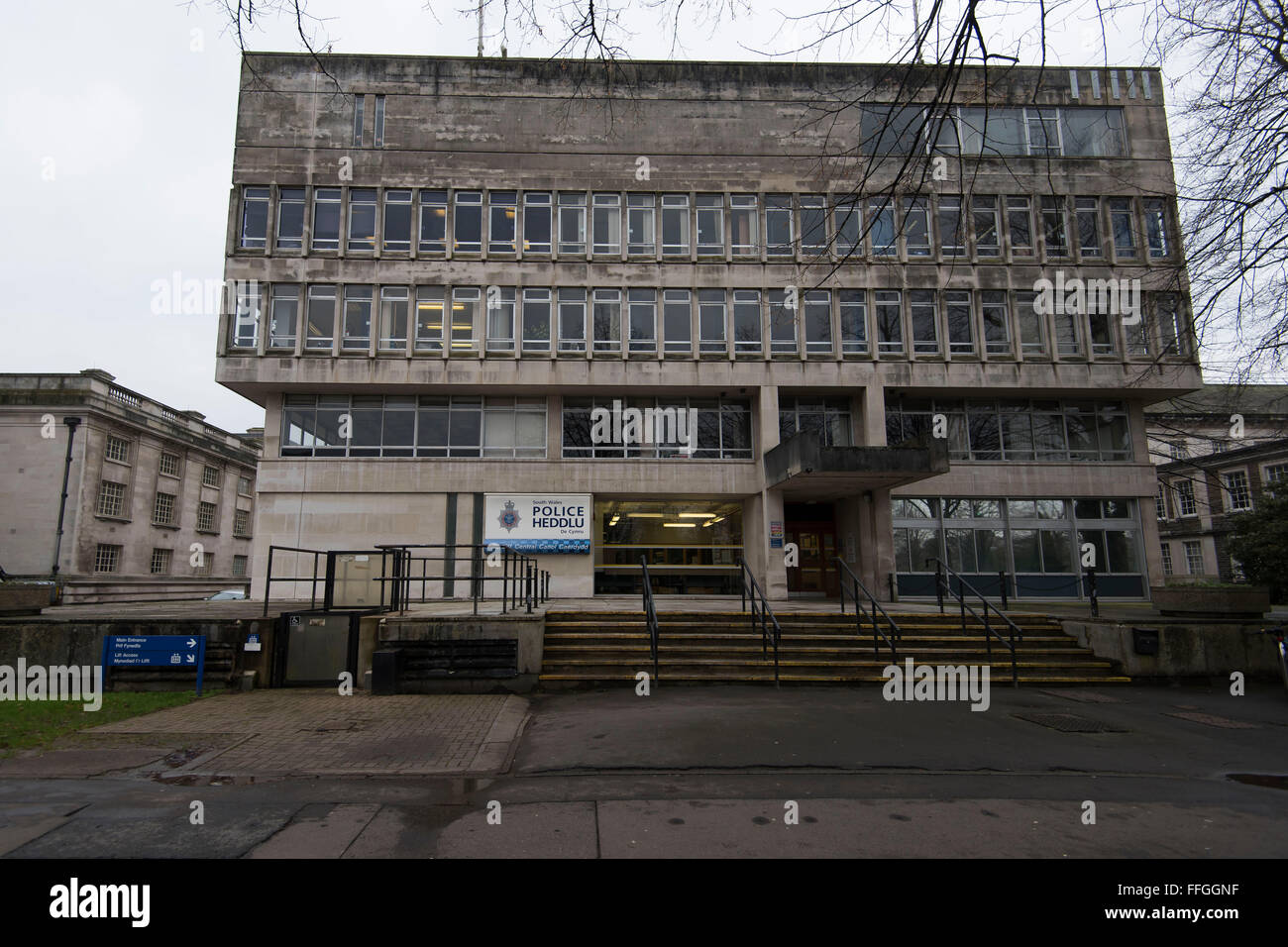 General view of Cardiff Central Police station on King Edward VII ...
