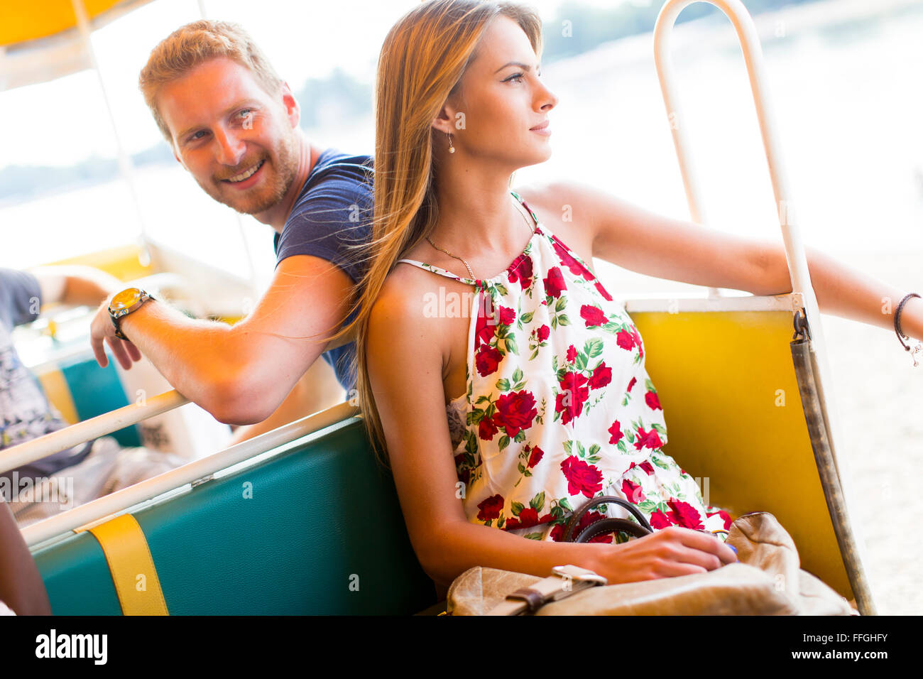 Loving couple outdoor in the summer Stock Photo - Alamy