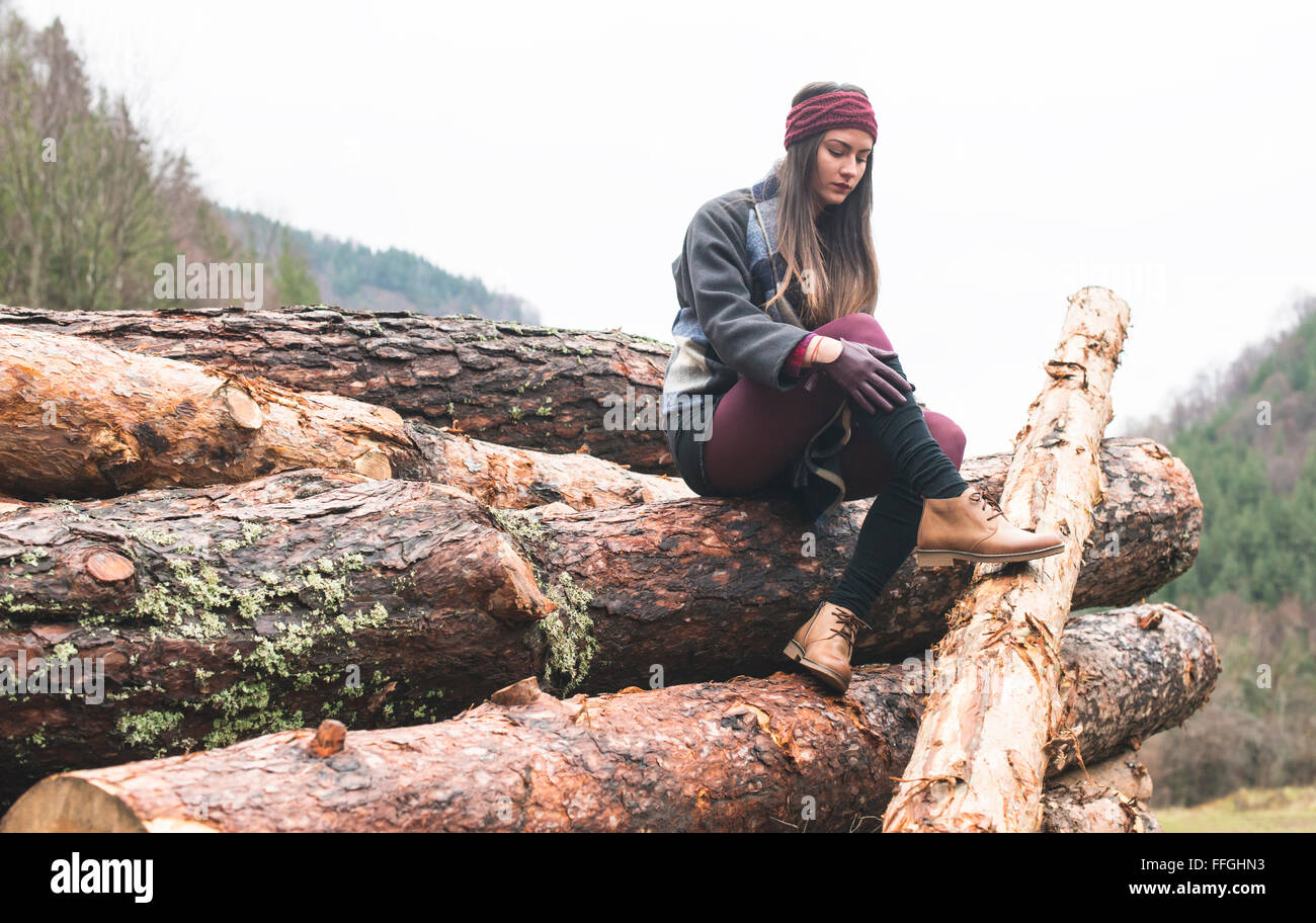 Woman woods beautiful hi-res stock photography and images - Alamy