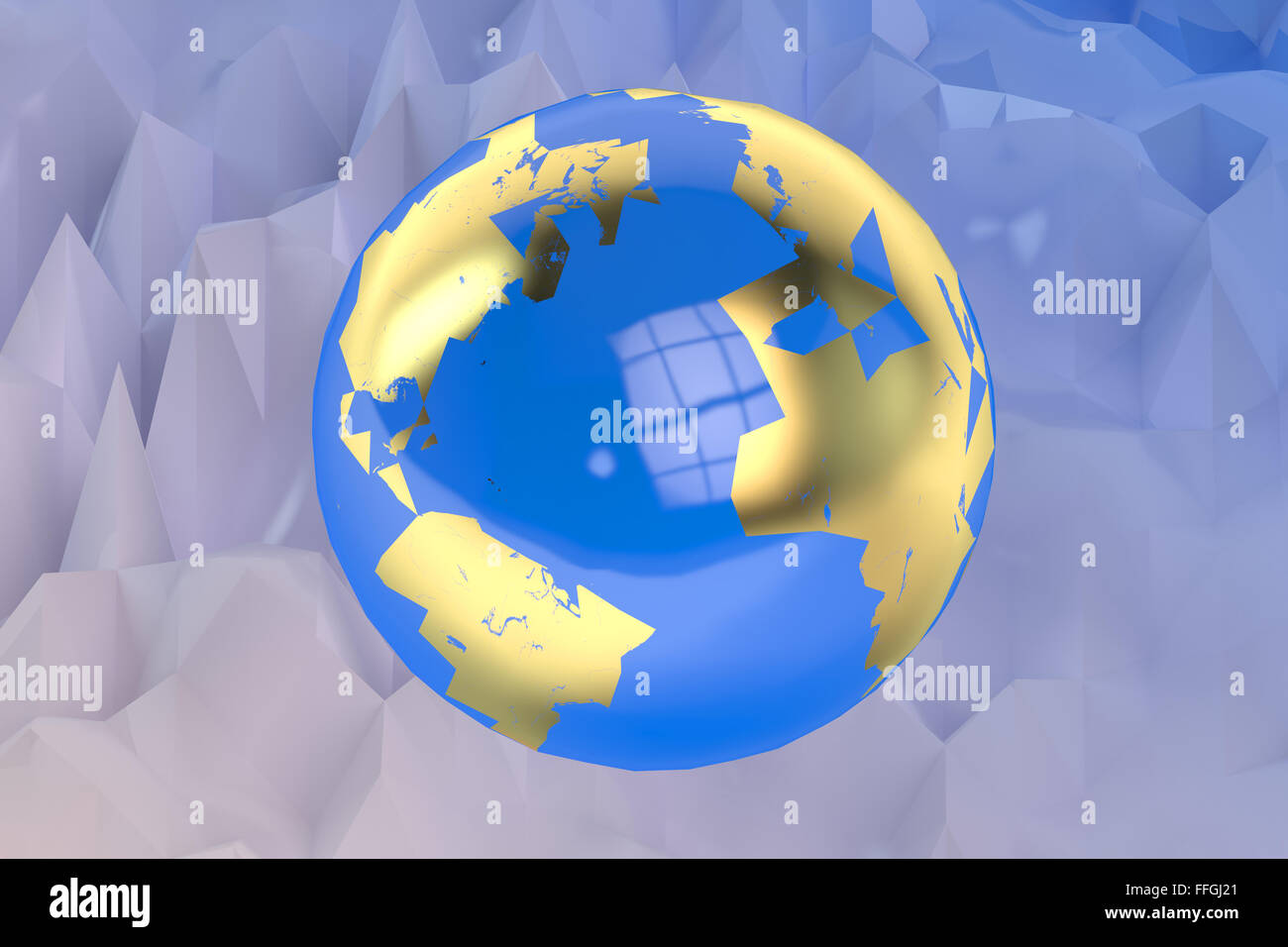 low poly abstract globe Stock Photo - Alamy