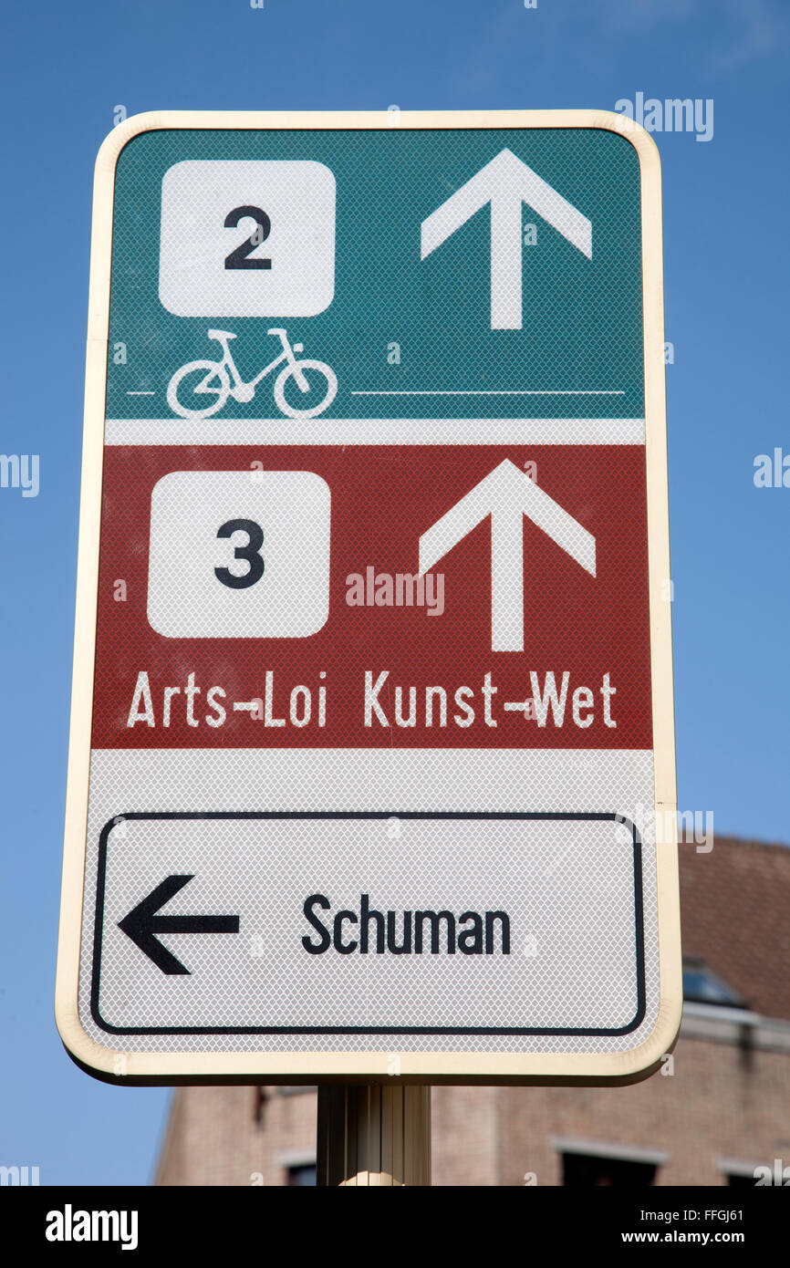 Bike Routes in Brussels, Belgium Stock Photo - Alamy