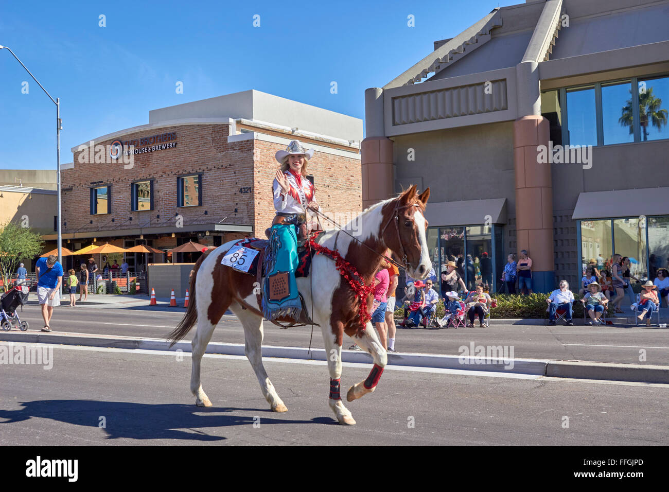 Scottsdale, Arizona, USA. 13th February, 2016. A horse rider during the ...