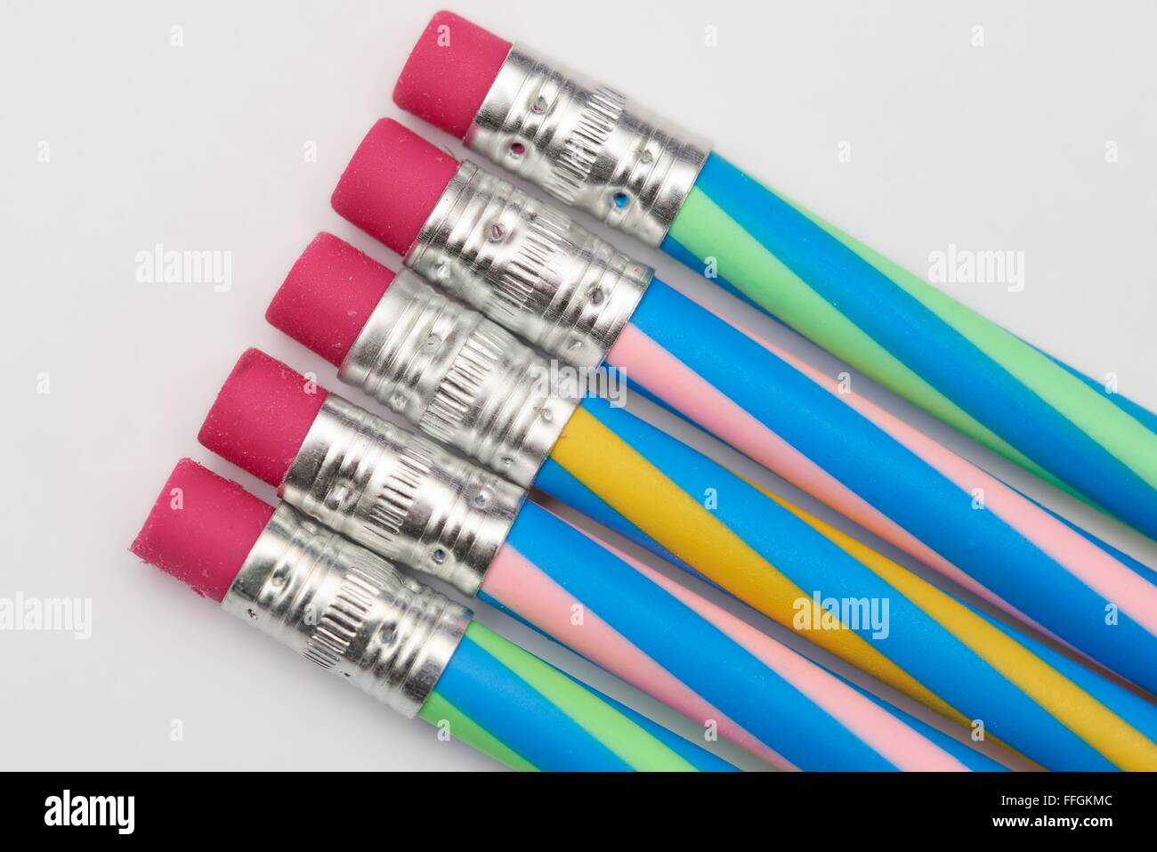 Rubber tipped eraser pencils Stock Photo - Alamy