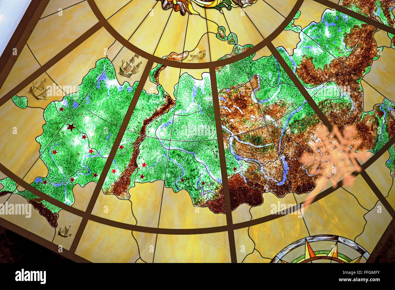 Beautiful multi-colored map of Russia is photographed close up Stock ...