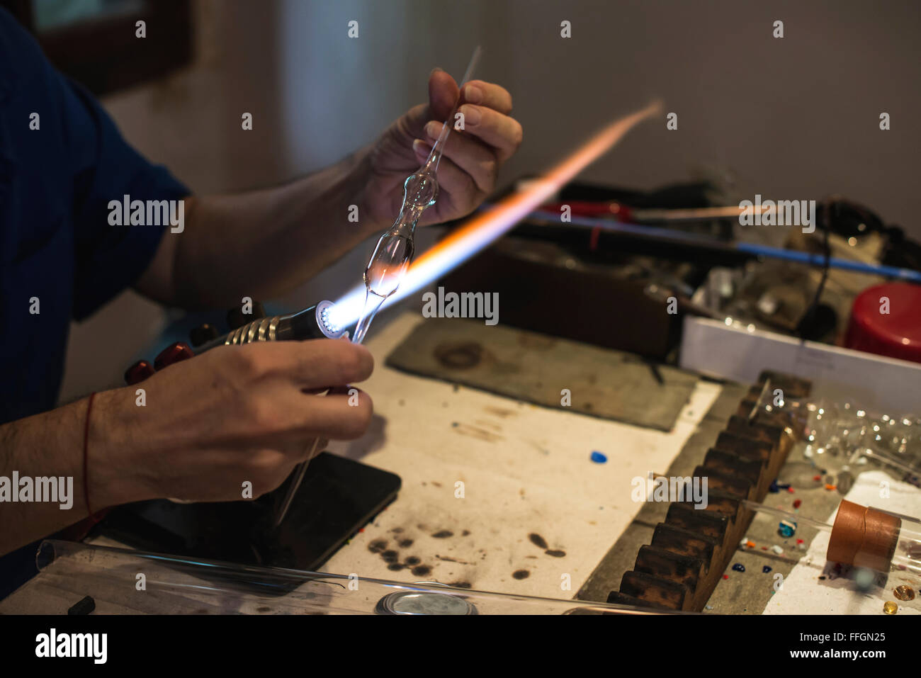 Glass making process hi-res stock photography and images - Alamy