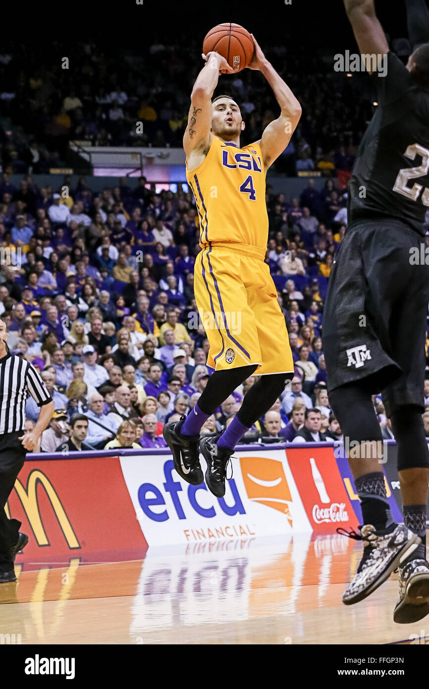 Baton Rouge, LA, USA. 13th Feb, 2016. LSU Tigers guard Keith Hornsby (4 ...