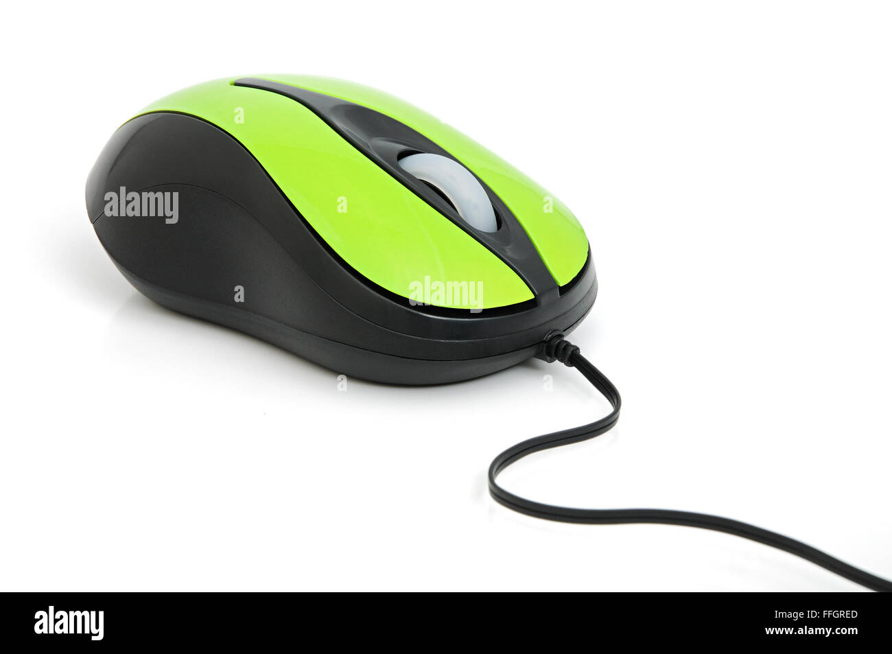 Wired computer mouse isolated on a white background Stock Photo - Alamy